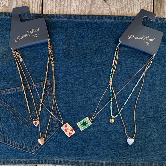Universal Thread | Jewelry | Universal Thread Gold And Colorful Beaded ...